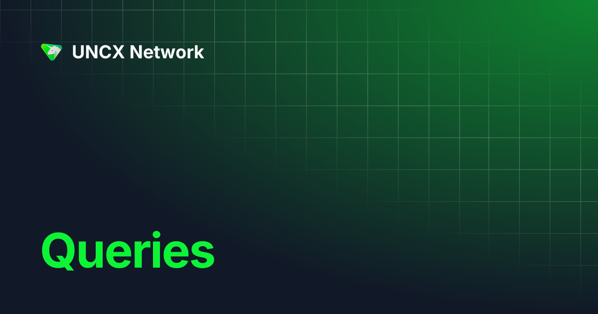 Queries | UNCX Network